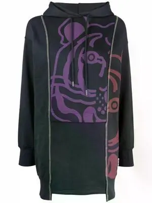 Kenzo Graphic-print Pullover Hoodie - Blue