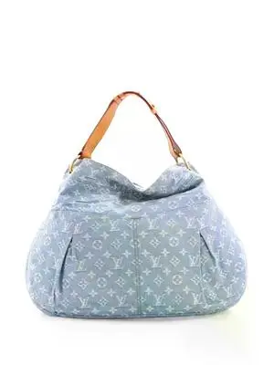 LOUIS VUITTON Daily Handbag Denim Gm Hobo Bag - Blue