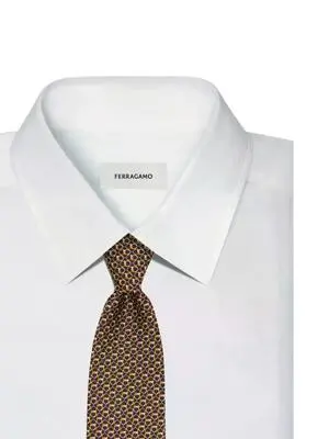 FERRAGAMO Gancini Links Print Silk Tie