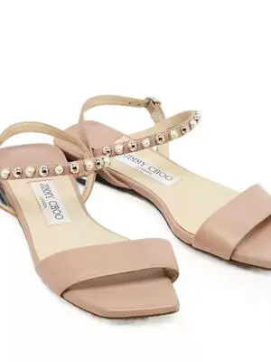JIMMY CHOO Aadra Ankle-strap Flat Sandals