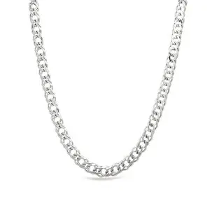 LUTIRO Double Link Chain Necklace - Silver