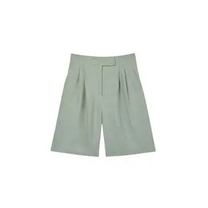 DĀL THE LABEL Linen Wide Suit Shorts