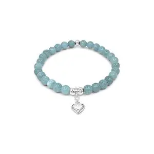 LUTIRO Jade Heart Bracelet - Blue