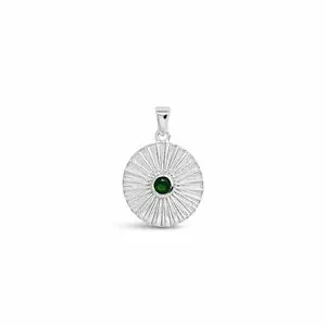 LUTIRO Medallion Pendant-emerald Cz - Green