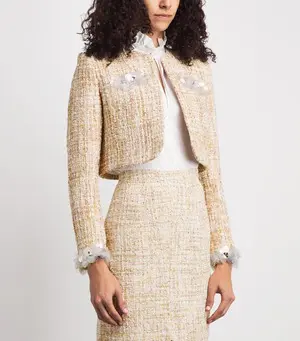 Safiyaa Tweed Embellished Soraya Jacket