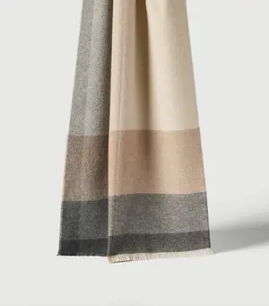 Brunello Cucinelli Wool-cashmere Stripe Scarf