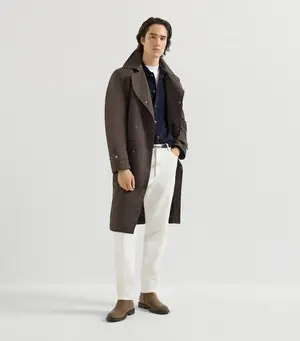 Brunello Cucinelli Cashmere And Suede Cardigan