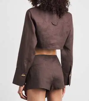 Cult Gaia Linen Kate Tie Shirt