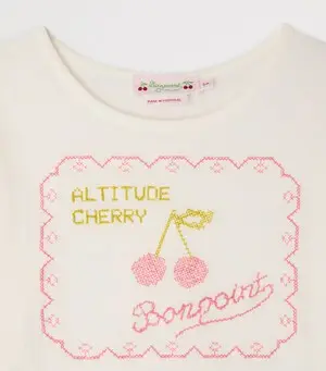 Bonpoint Cotton Embroidered Long-sleeve T-shirt
