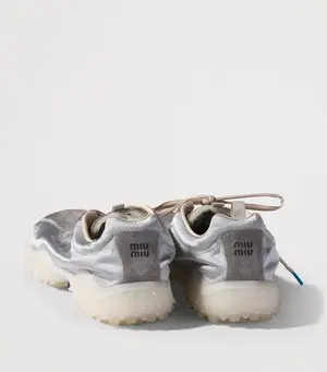 Miu Miu Technical Fabric & Suede Bubble Sneakers