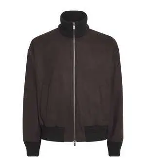 Barena Venezia Wool-blend Bomber Jacket - Brown