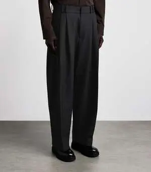 Studio Nicholson Double Pleated Barrel-leg Trousers