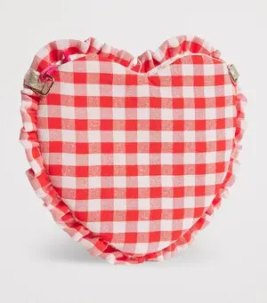 ROCKAHULA Gingham Ruffle Heart Cross-body Bag