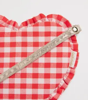 ROCKAHULA Gingham Ruffle Heart Cross-body Bag