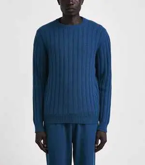 Johnstons Of Elgin Cashmere Ribbed Crew Neck Sweater