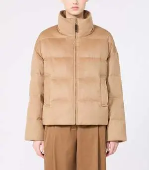 Max Mara Camel Wool Down-filled Jacket