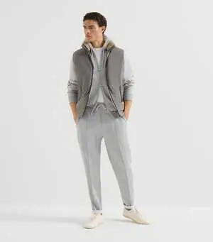 Brunello Cucinelli Waxed Techno Down-filled Gilet