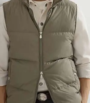 Brunello Cucinelli Quilted Packable Hood Gilet