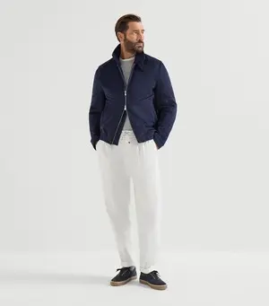 Brunello Cucinelli Cotton Gabardine Drawstring Trousers