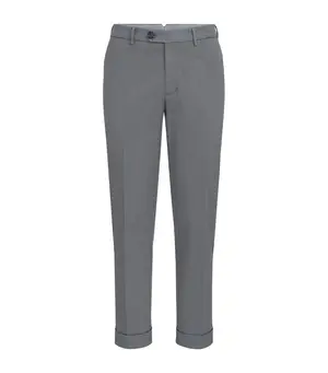Brunello Cucinelli Stretch-cotton Gabardine Trousers - Grey