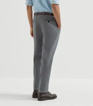 Brunello Cucinelli Stretch-cotton Gabardine Trousers