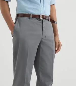 Brunello Cucinelli Stretch-cotton Gabardine Trousers