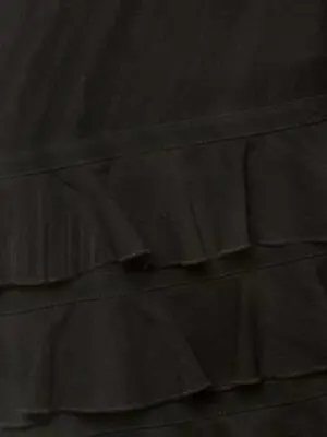 Moschino Gabardine Ruffled Tiered Mini Skirt
