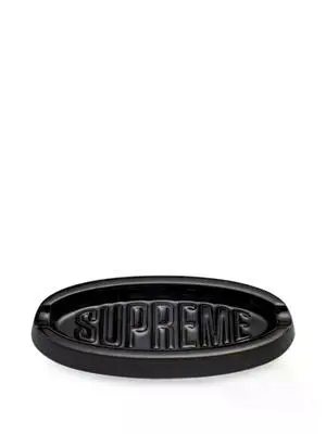 Supreme Logo-embossed Oval Tray - Black