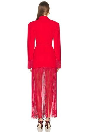 ROWEN ROSE Long Sleeve Polo Maxi Dress