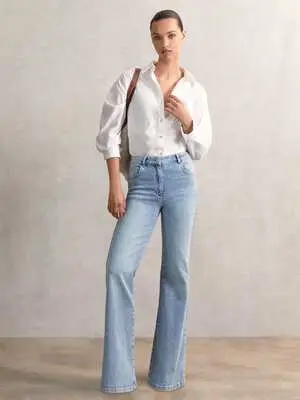 REISS Bonnie Mid-rise Flared Jeans