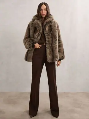 REISS Faux-fur Coat