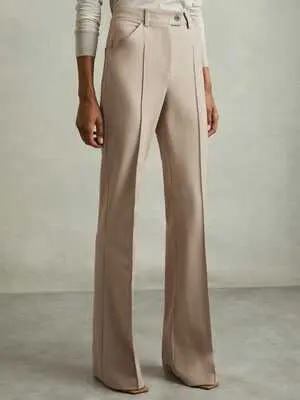 REISS High Rise Flared Trousers