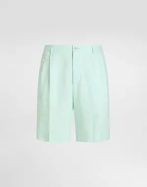 Dolce & Gabbana Pantalone Pants And Shorts Linen - Azure