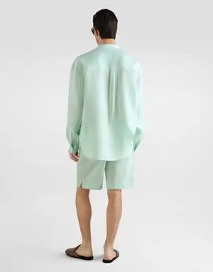 Dolce & Gabbana Pantalone Pants And Shorts Linen - Azure