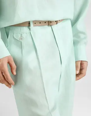 Dolce & Gabbana Pantalone Pants And Shorts Linen - Azure
