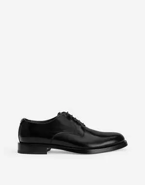 Dolce & Gabbana Brushed Calfskin Derby Shoes Lace-ups Leather - Black