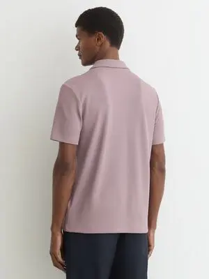 REISS Half-zip Textured Polo Shirt