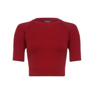 HEART AND SOUL Rhubarb Infinity Activewear Crop Top - Red