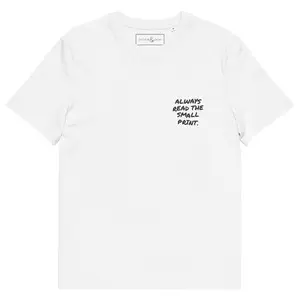 ANCHOR & CREW Small Print Annotations Organic Cotton T-shirt - White