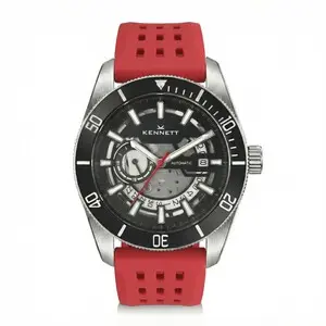 KENNETT WATCHES & ACCESSORIES Viktor Automatic Watch Perforated Fkm Strap - Red