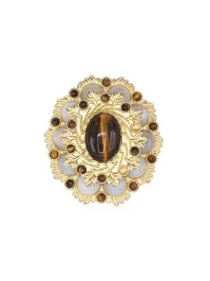 SITA NEVADO Mildred Brooch - Brown