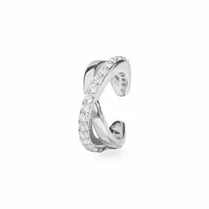 ZOHREH Topaz Crossover Ear Cuff Sterling - Silver