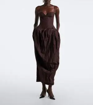 Magda Butrym Cotton-blend Bustier Dress