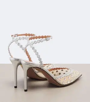 AQUAZZURA Tequila Embellished Mesh Pumps