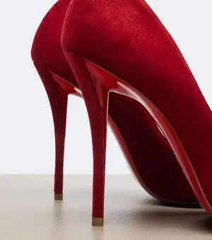 CHRISTIAN LOUBOUTIN Miss Z Suede Pumps