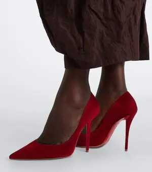CHRISTIAN LOUBOUTIN Miss Z Suede Pumps