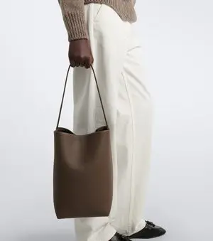 THE ROW N/s Park Medium Leather Tote Bag