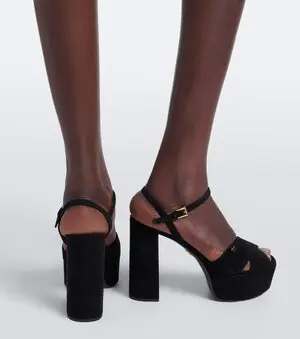 Prada Suede Platform Sandals