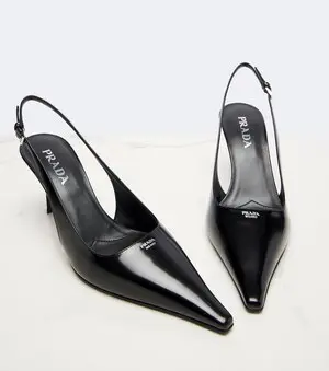 Prada Leather Slingback Pumps