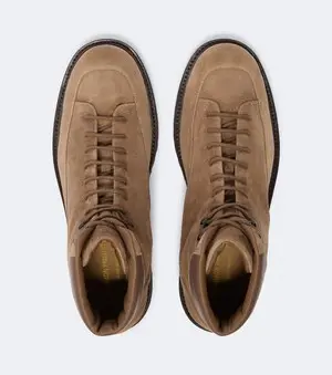 COMMON PROJECTS Hiker Leather-trimmed Suede Lace-up Boots